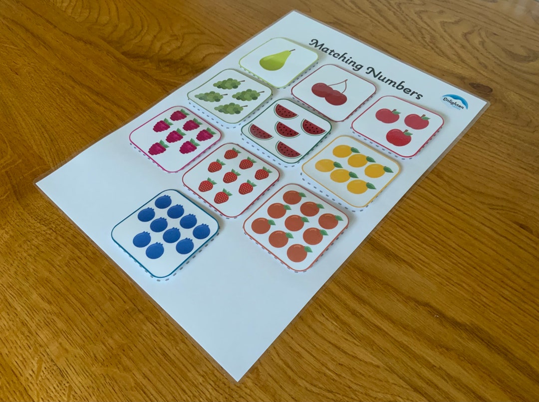 Number Matching Game, Count to 10, Counting Activity, Learn to Count ...