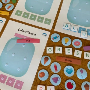 Colour Matching, Toddler Activity, Colour Matching Game, Colour Sorting ...