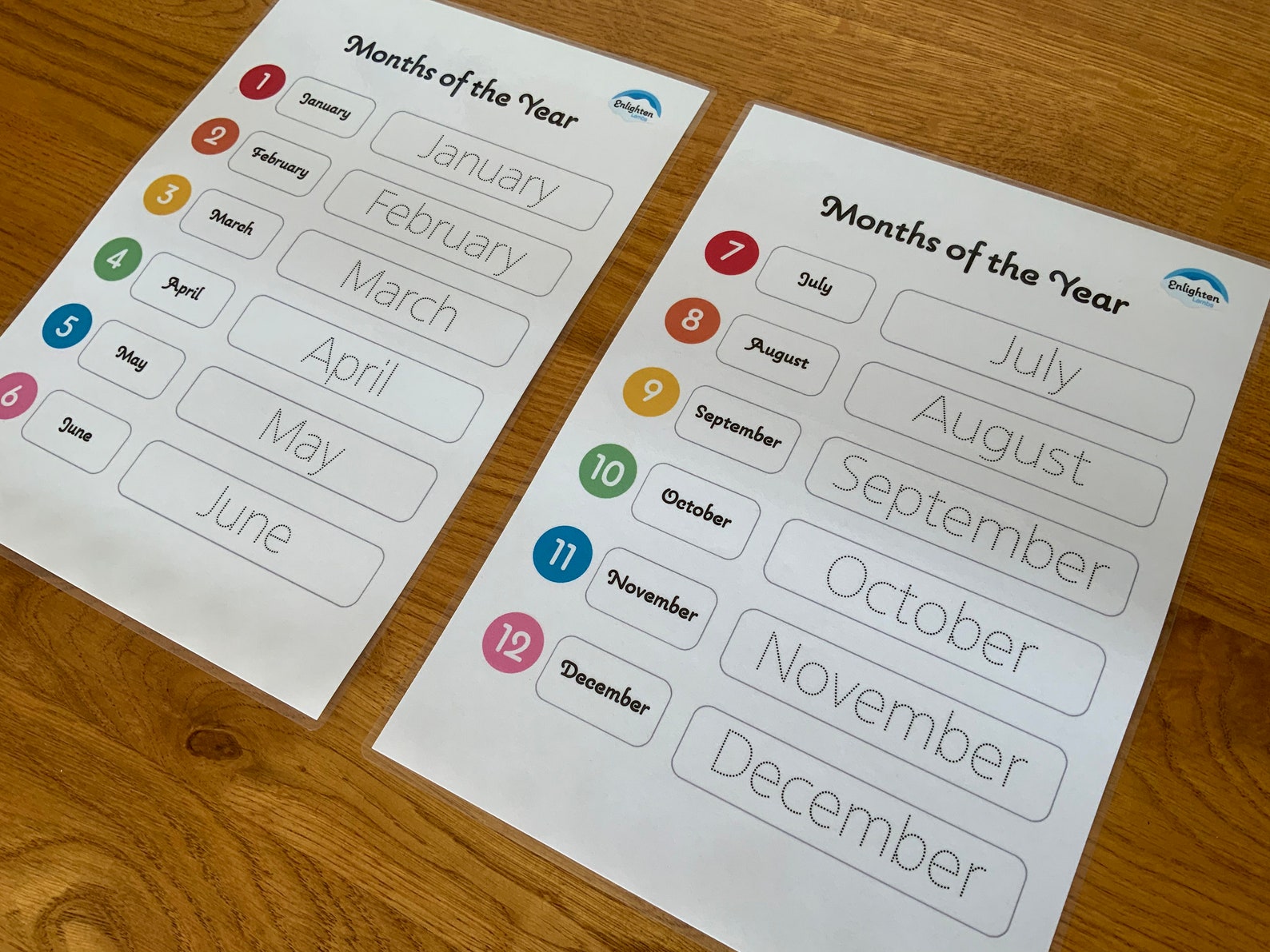 Months of the Year, Homeschool Activity, Printable Calendar ...