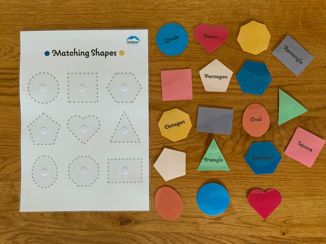 Matching Game, Learning Shapes, Toddler Activity, Shapes Matching Game ...