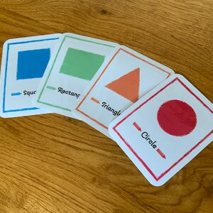 Shapes Flash Cards, Learning Shapes, Toddler Activity, Homeschool ...