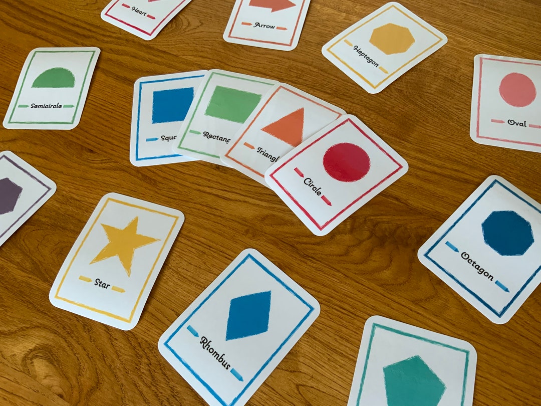 Shapes Flash Cards, Learning Shapes, Toddler Activity, Homeschool ...