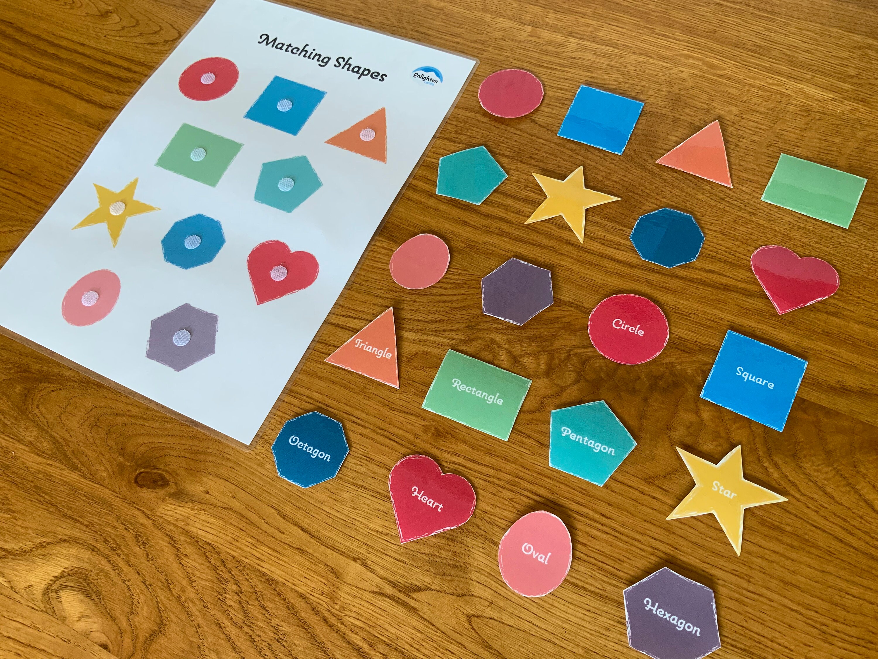 Shapes Matching Game, Learning Shapes, Toddler Activity, Preschool ...