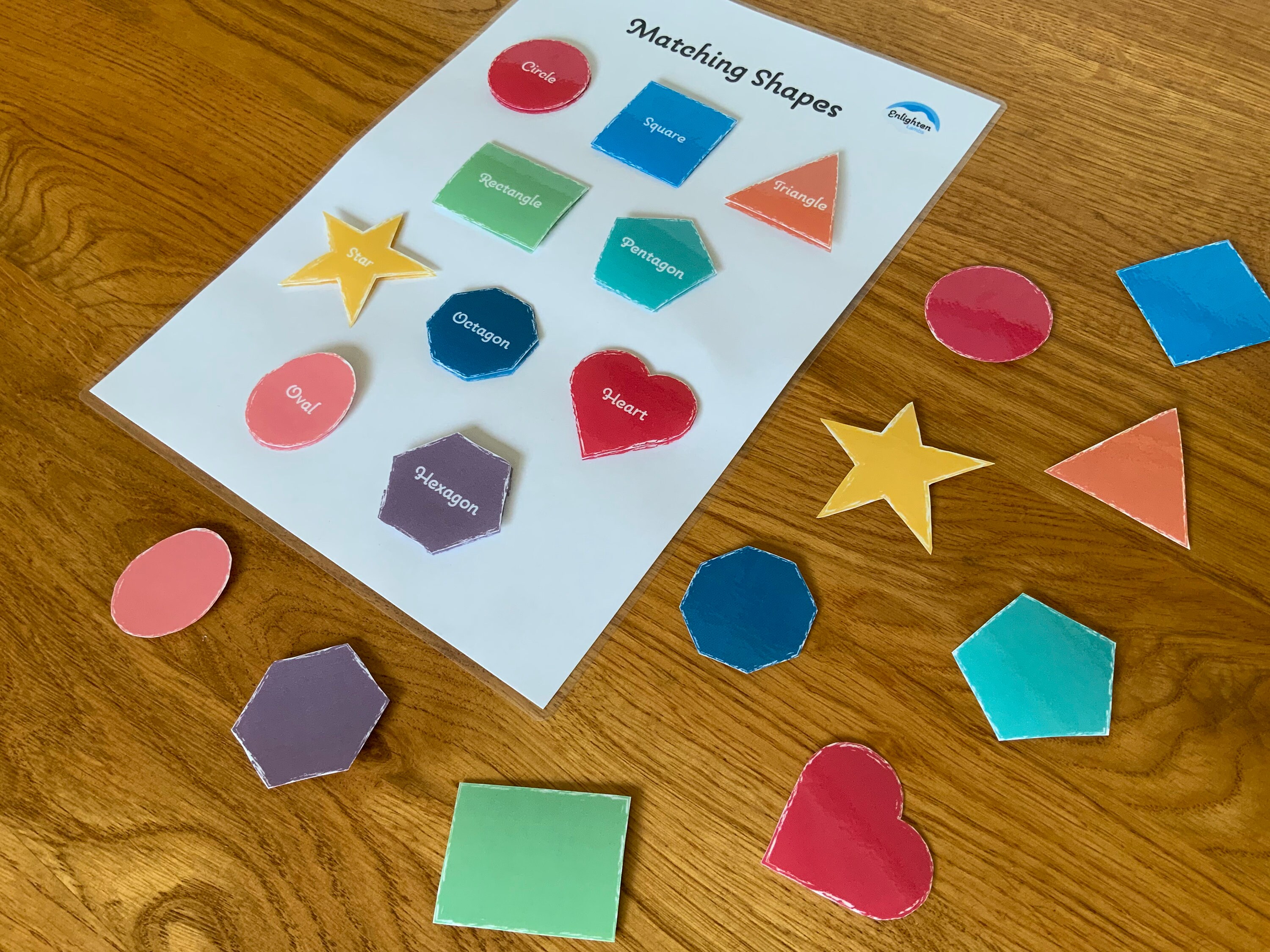 Shapes Matching Game, Learning Shapes, Toddler Activity, Preschool ...