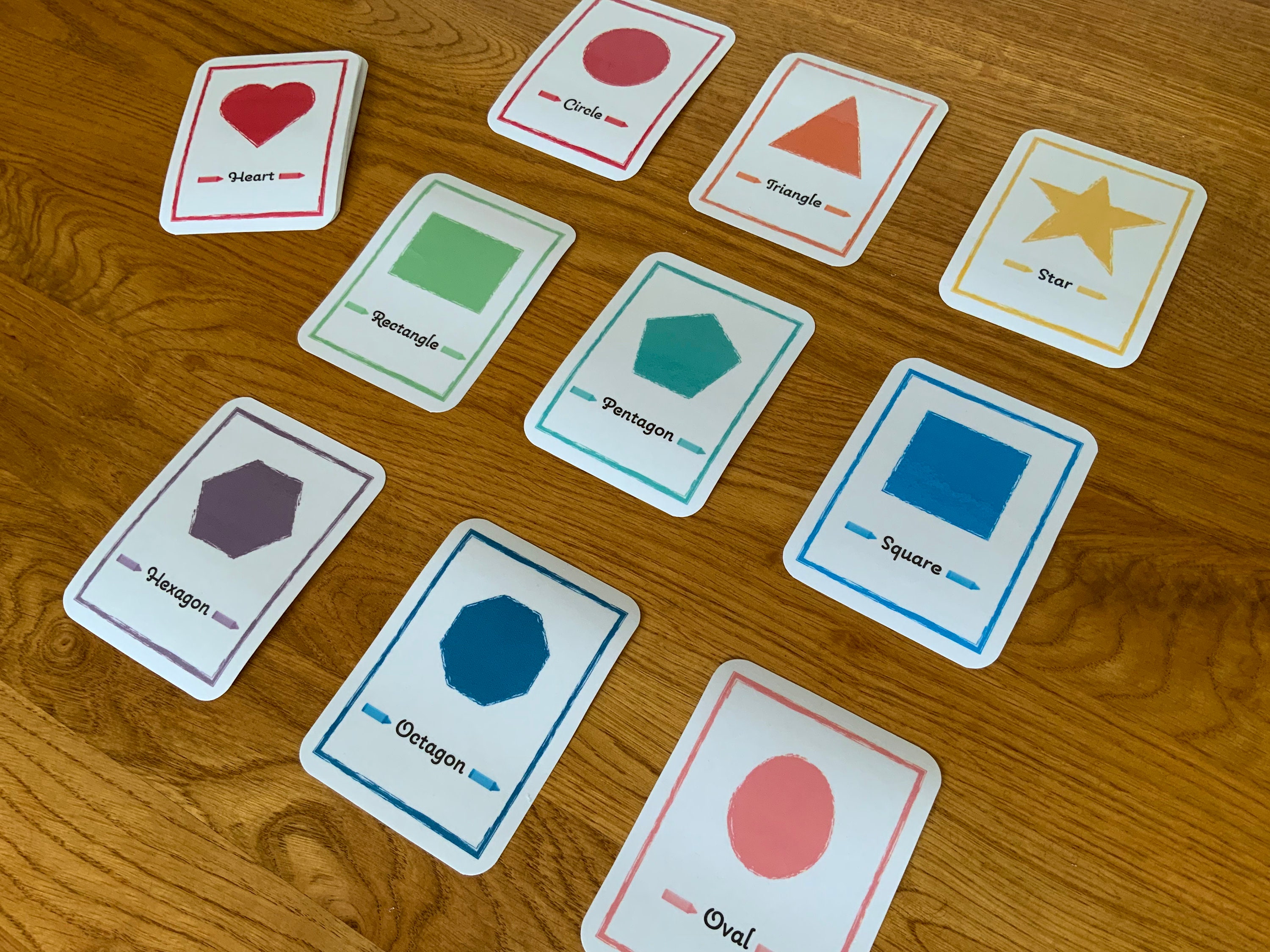 Shapes Flash Cards, Learning Shapes, Toddler Activity, Homeschool ...