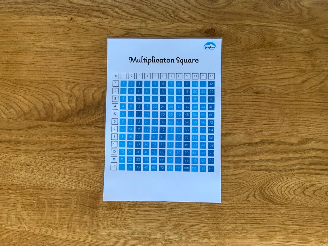 Multiplication Chart, Multiplication Square, Times Tables, Math ...