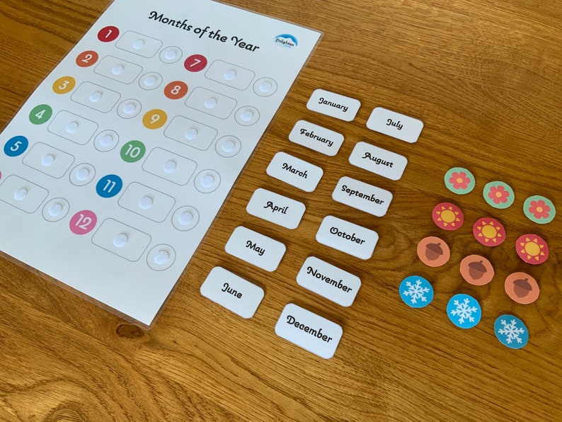 Months of the Year, Homeschool Activity, Printable Calendar ...