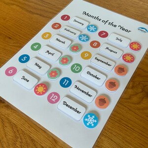 Months of the Year, Homeschool Activity, Printable Calendar ...