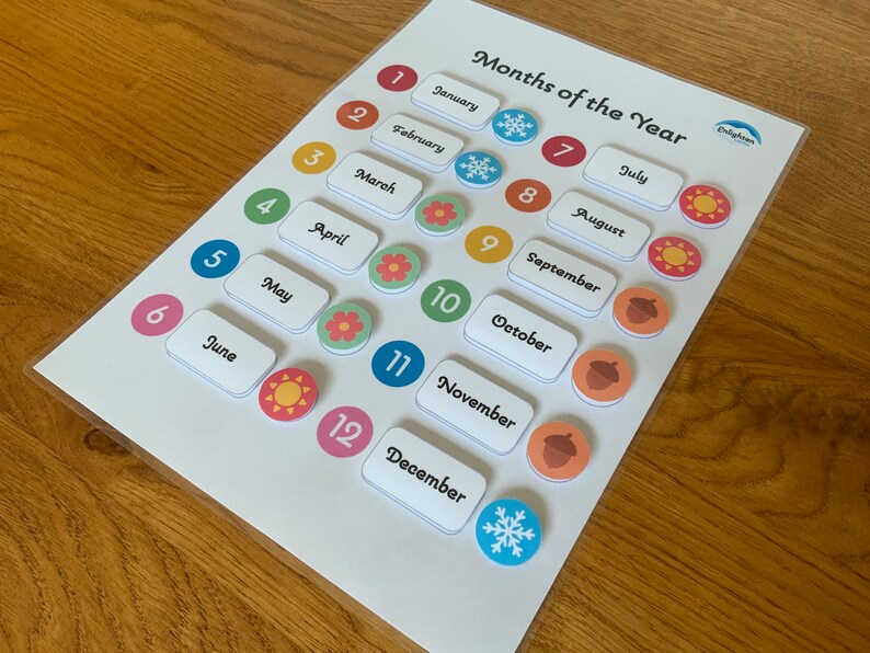 Months of the Year, Homeschool Activity, Printable Calendar ...