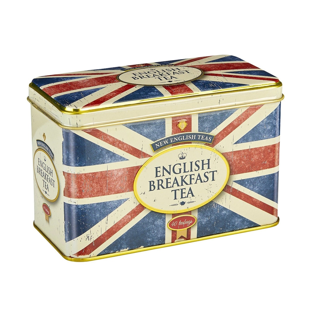 Retro Union Jack English Breakfast Tea Tin 40 Teabags - Etsy