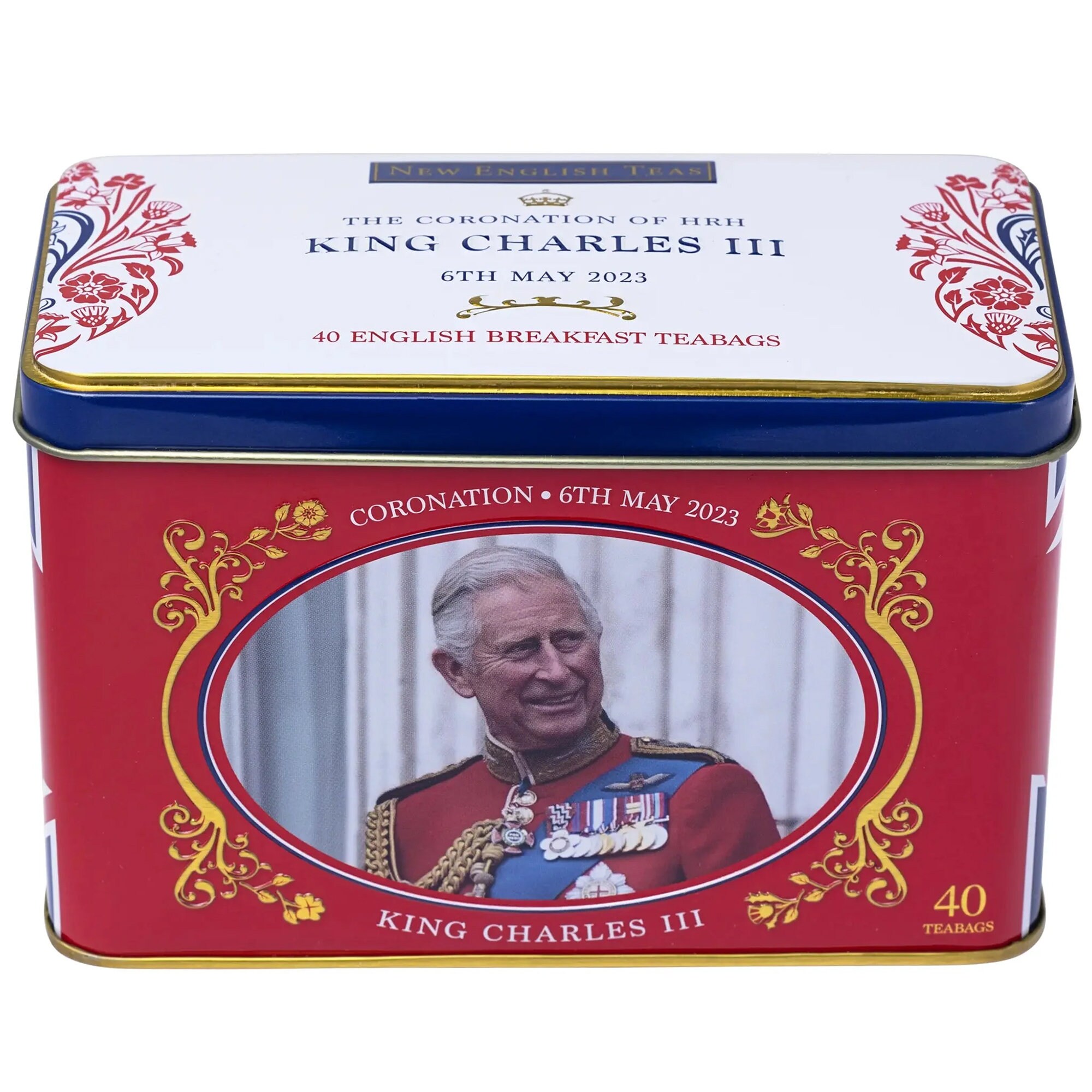 The Coronation of HRH King Charles III Tea Tin With 40 English ...