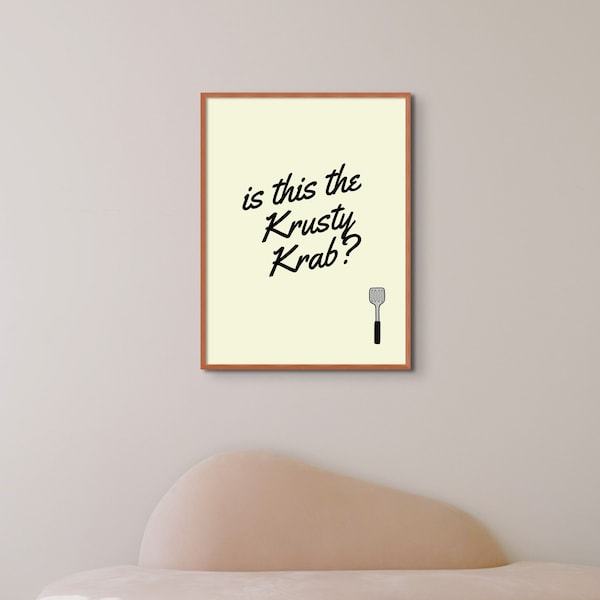 Krusty Krab Poster - Etsy