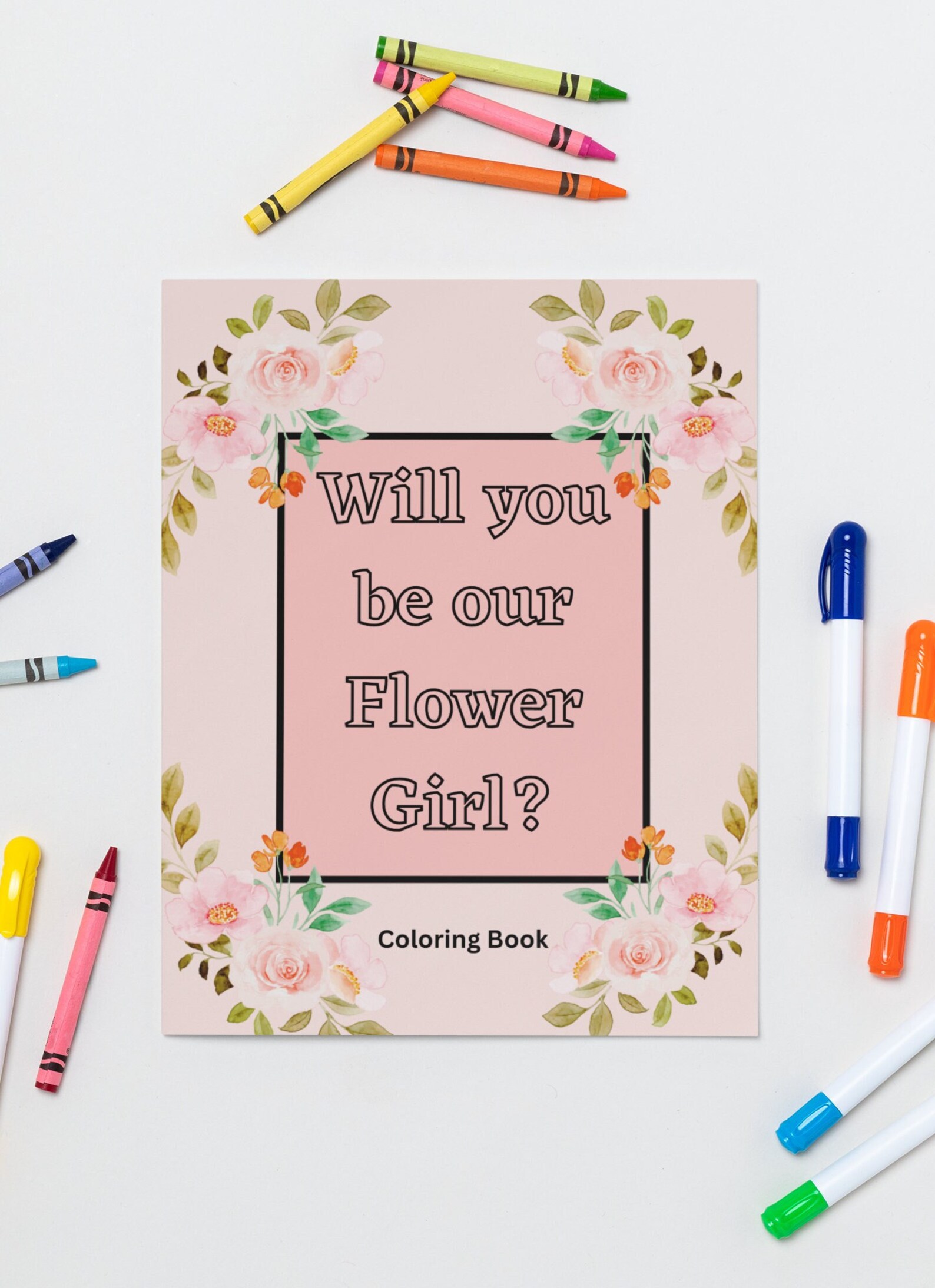Flower Girl Proposal Coloring Book, Flower Girl Gift, Children's Flower ...