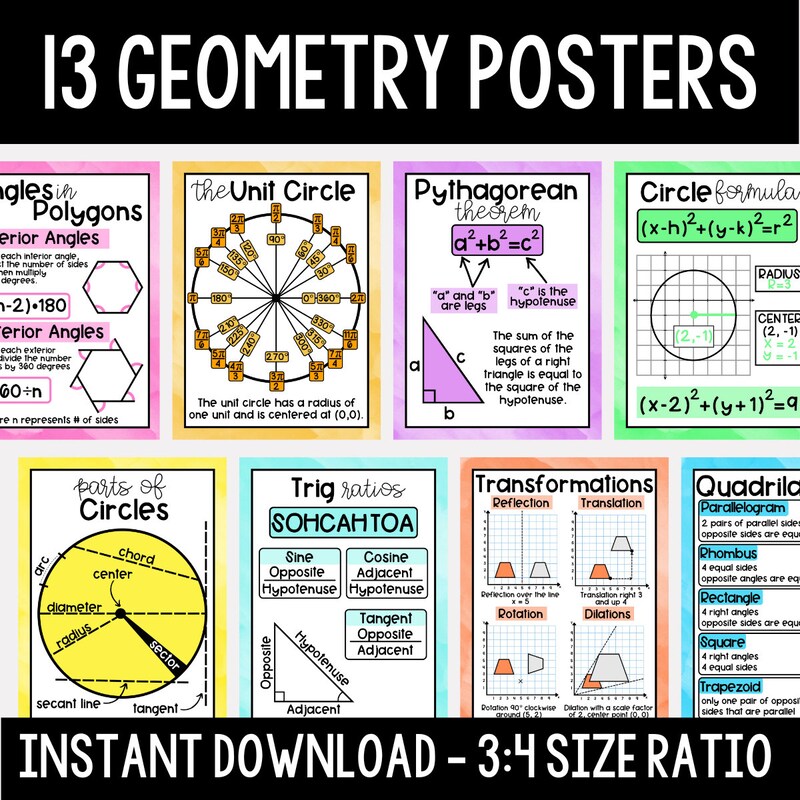 Geometry Classroom Decor - Etsy