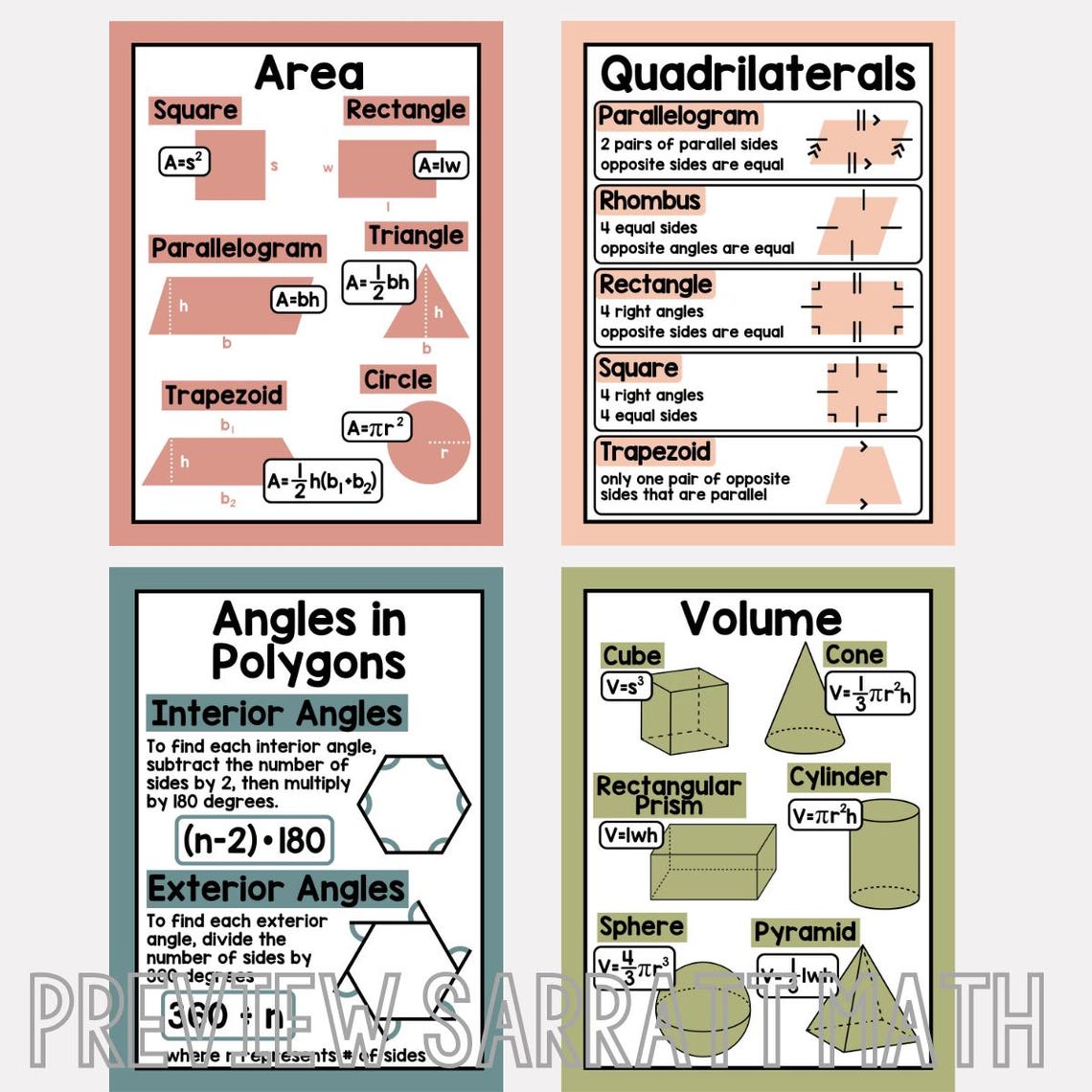 13 Geometry Posters Printable Math Posters Boho Geometry Posters Math ...