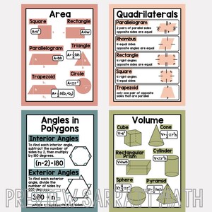 13 Geometry Posters Printable Math Posters Boho Geometry Posters Math ...