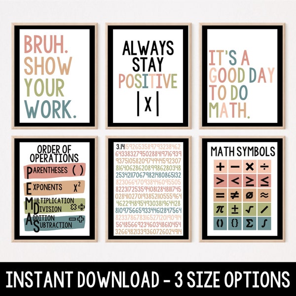 Math Decor - Etsy