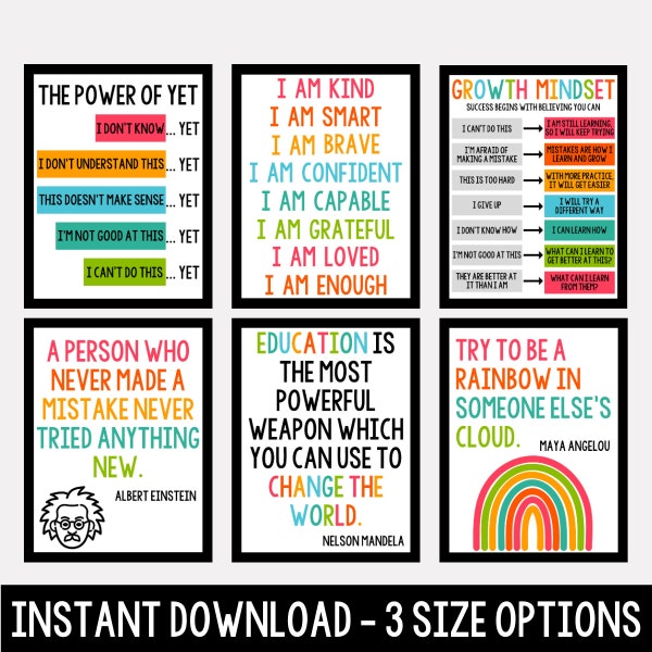 Growth Mindset Poster - Etsy