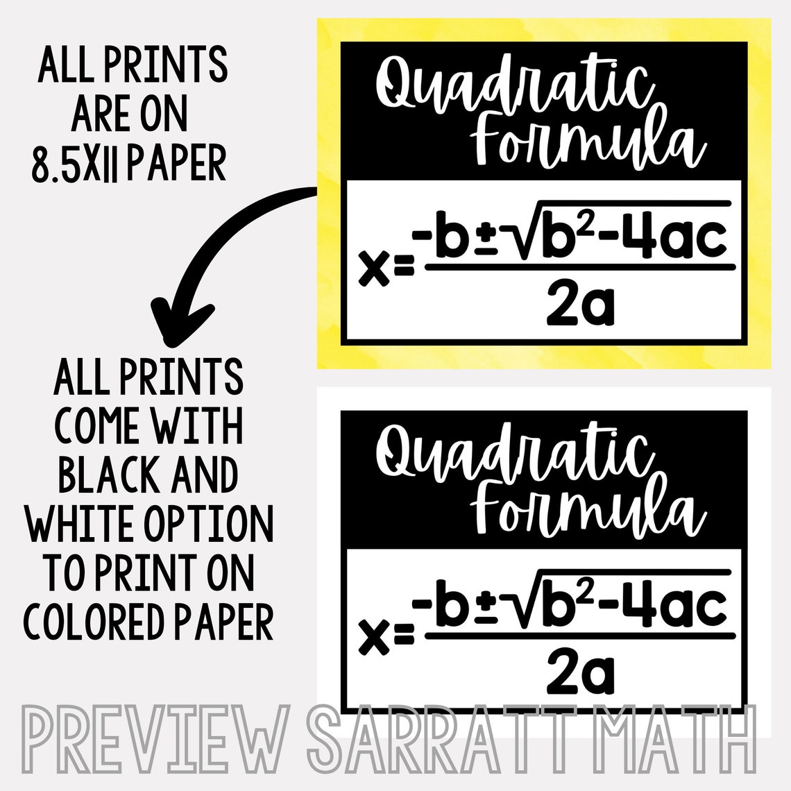 Math Posters Math Classroom Posters Math Formula Poster - Etsy