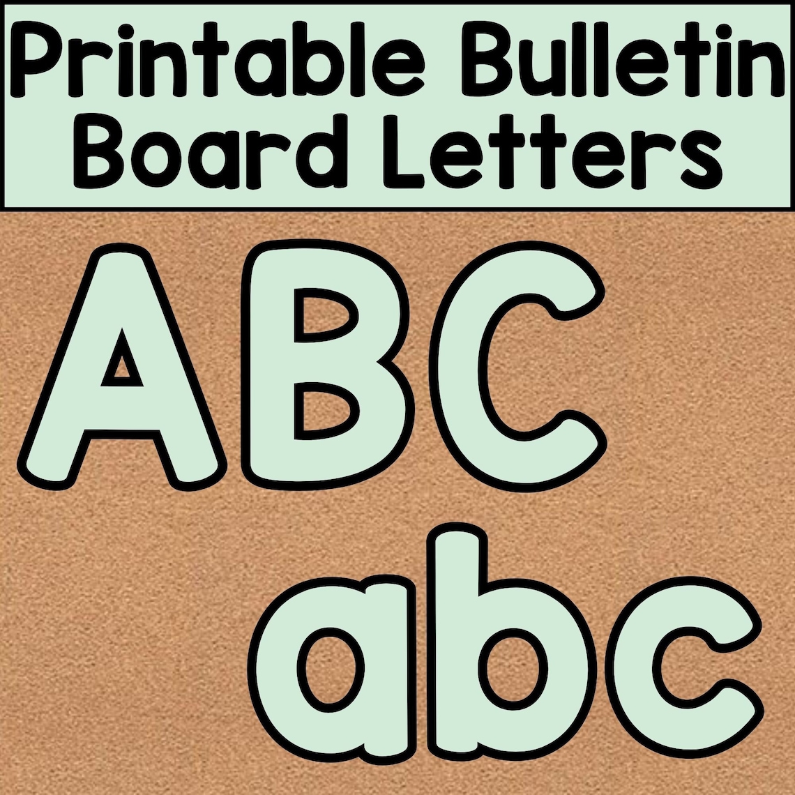 Light Green Printable Bulletin Board Letters: Classroom Decor (PDF) - Etsy
