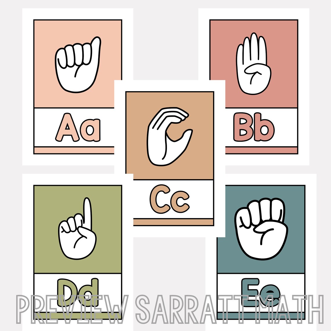 ASL Alphabet Posters Boho Classroom Decor Aesthetic Classroom American ...