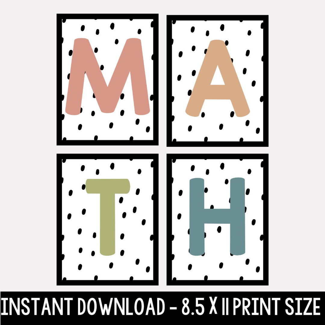 Boho Math Prints: Classroom Decor (digital Download) - Etsy