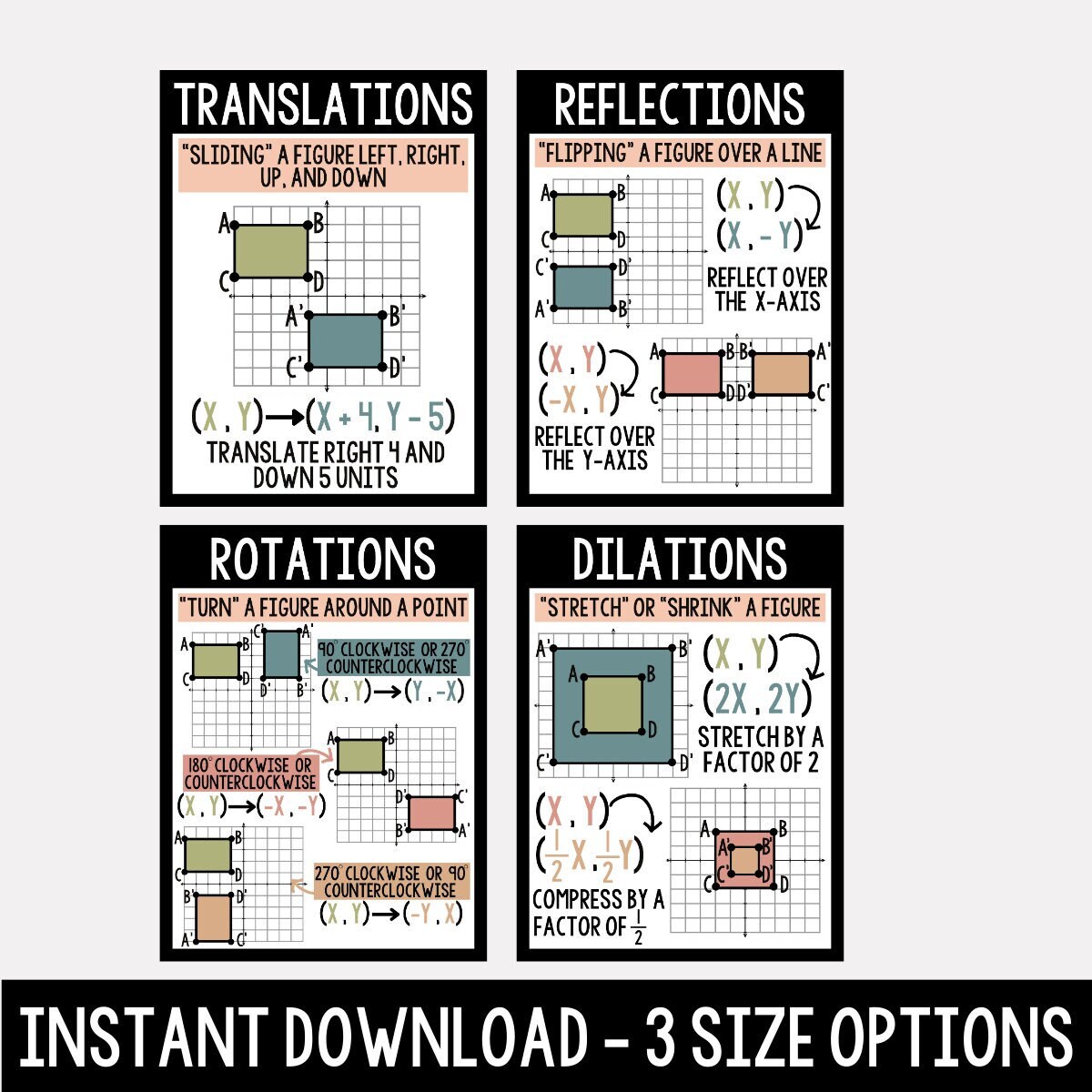 Geometry Printable Math Posters Printable Math Posters High School Math ...