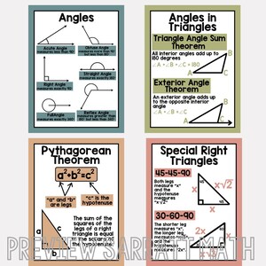 13 Geometry Posters Printable Math Posters Boho Geometry Posters Math ...