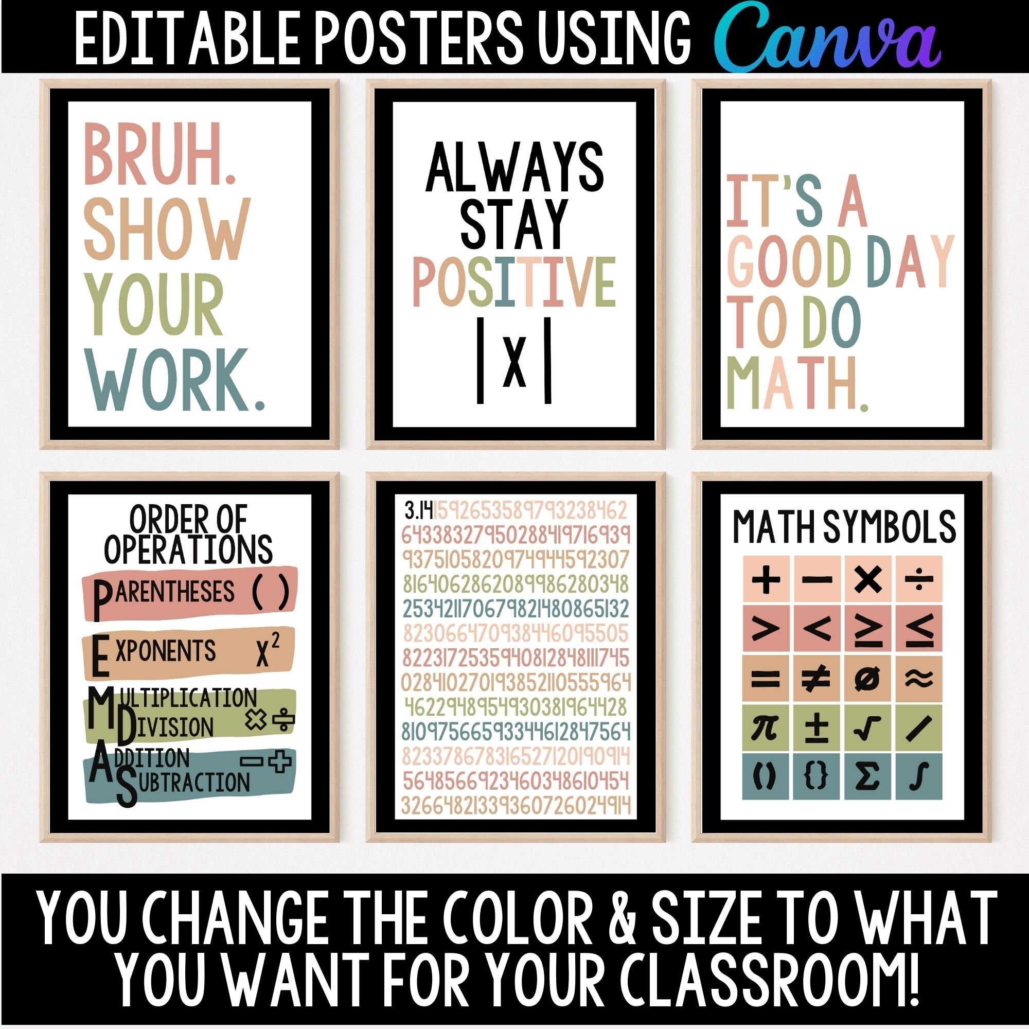 EDITABLE Math Classroom Posters Classroom Decor Math Poster - Etsy UK