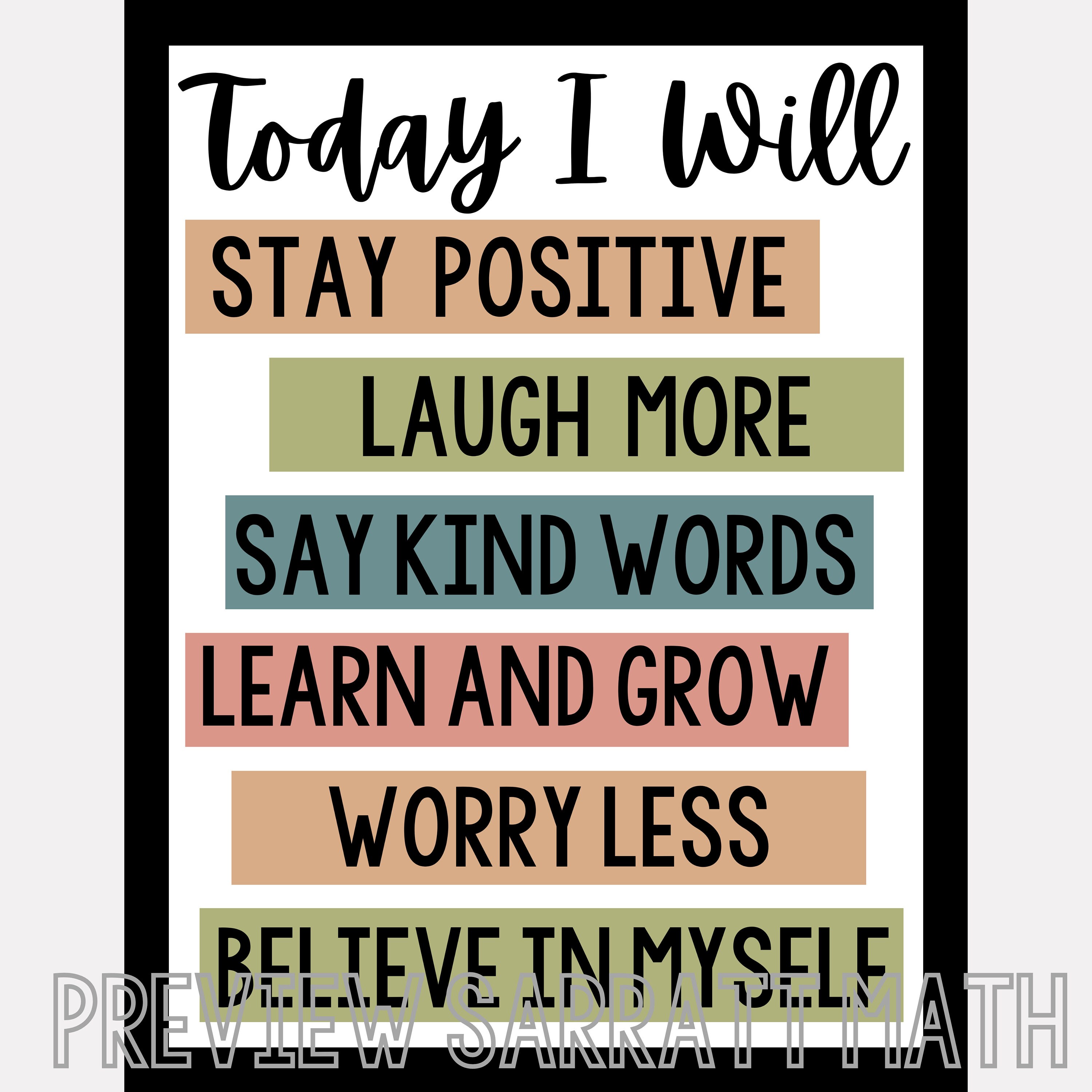 Positive Classroom Posters, Printable Classroom Posters, Classroom ...