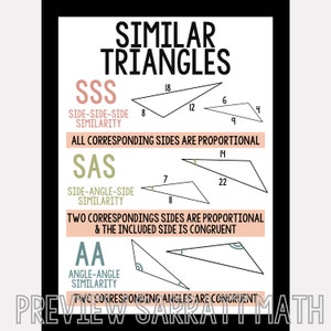 Geometry Posters: Triangles, Theorems, Ratios (digital Download) - Etsy