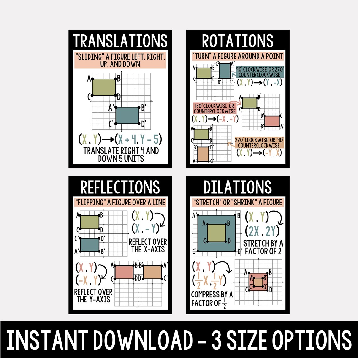 Geometry Printable Math Posters Printable Math Posters High School Math ...