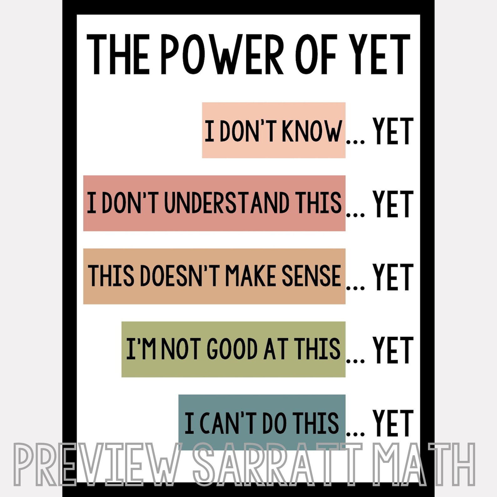 Growth Mindset Posters, Positive Classroom Posters, Boho Classroom ...
