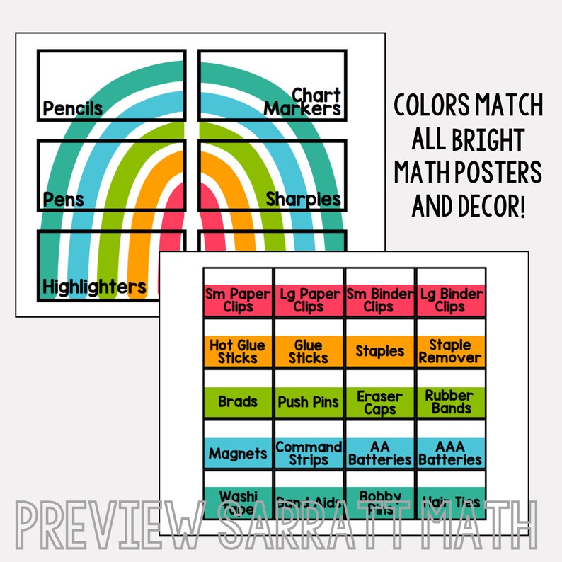 EDITABLE Bright Teacher Toolbox Labels - Teacher Toolbox - Bright ...