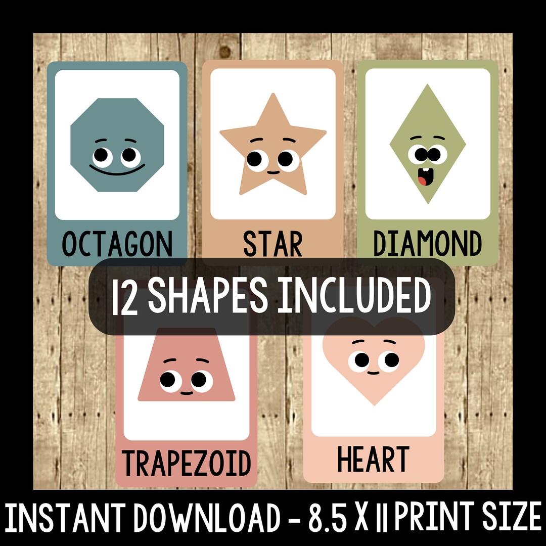 Boho 2D Shapes Poster - 2D Shapes - Classroom Poster - Math Poster ...