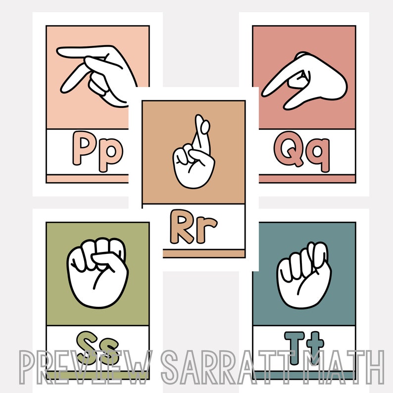 ASL Alphabet Posters Boho Classroom Decor Aesthetic Classroom American ...