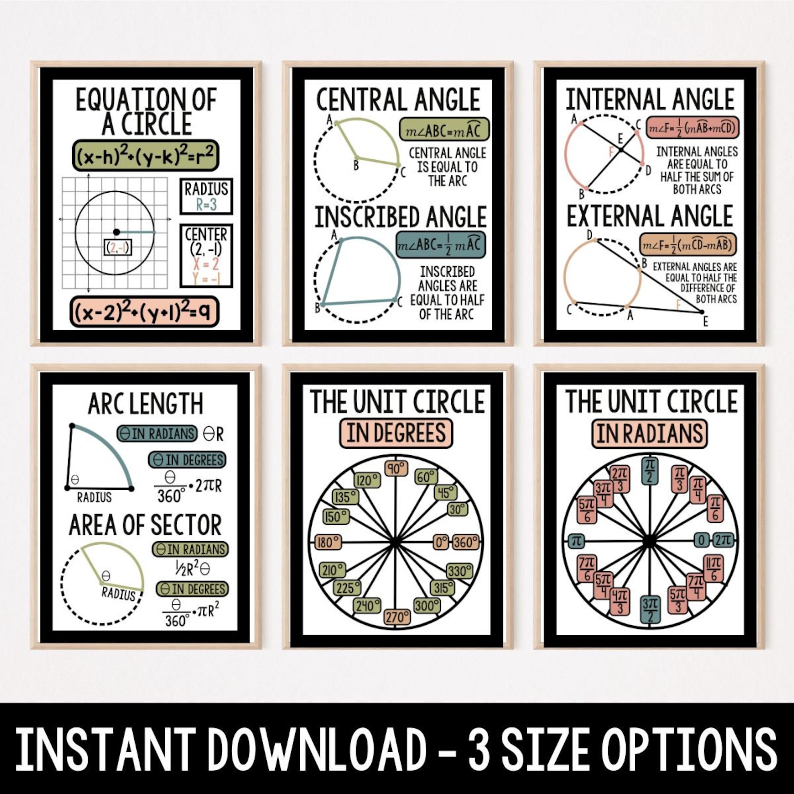 Geometry Printable Math Posters Geometry Circle Posters Printable Math ...