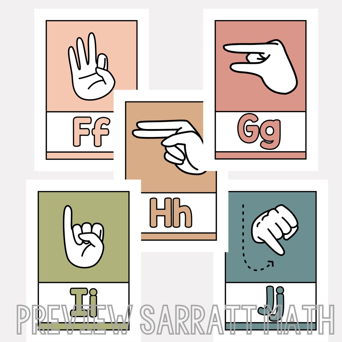 ASL Alphabet Posters Boho Classroom Decor Aesthetic Classroom American ...