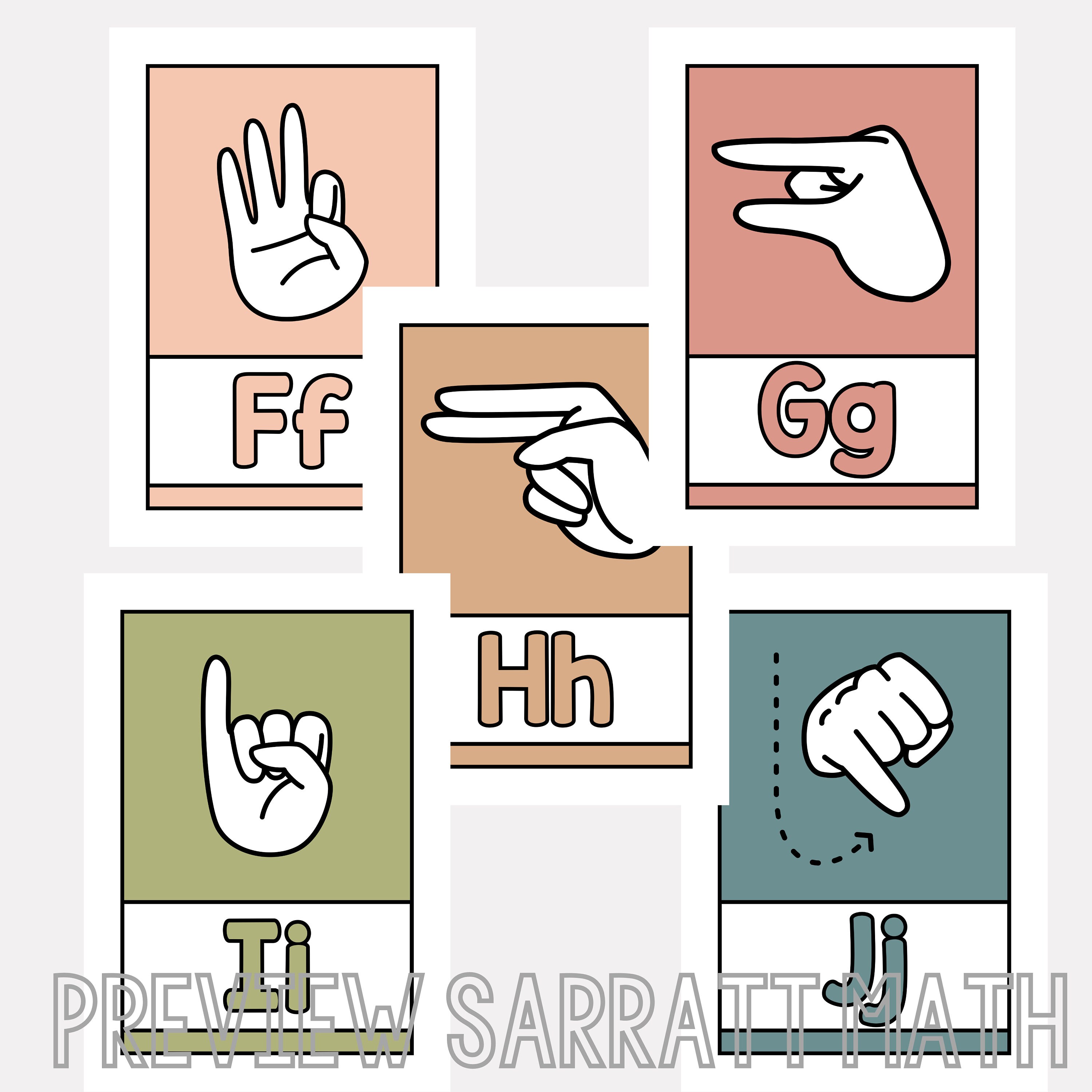 ASL Alphabet Posters Boho Classroom Decor Aesthetic Classroom American ...