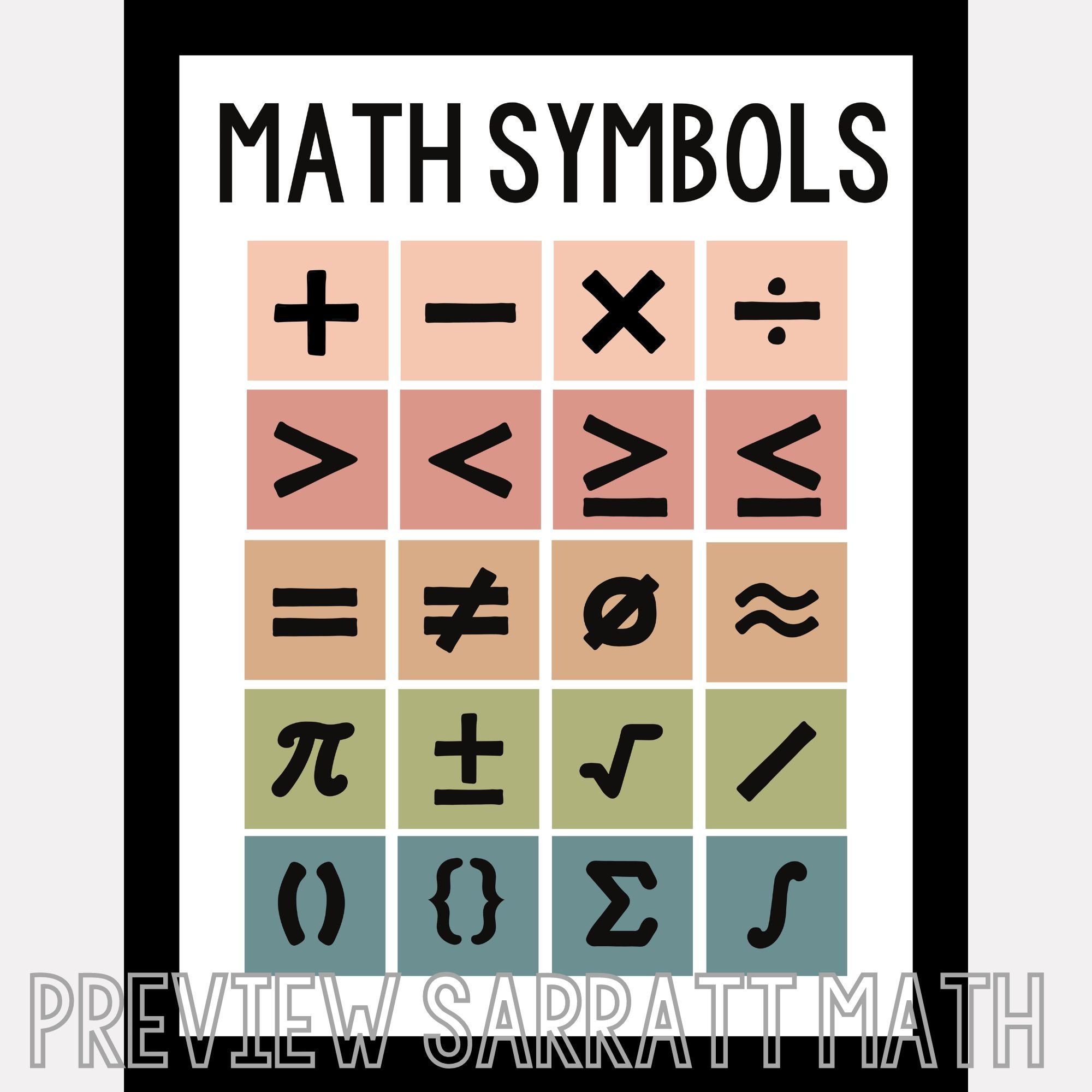 Boho Math Classroom Posters Classroom Decor Classroom - Etsy Canada