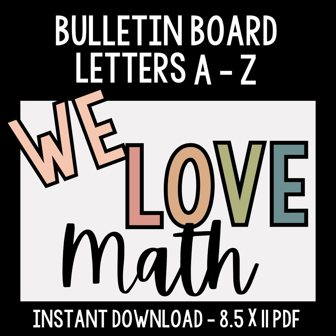 Boho Bulletin Board Letters: Colorful Classroom Decor (digital Download ...