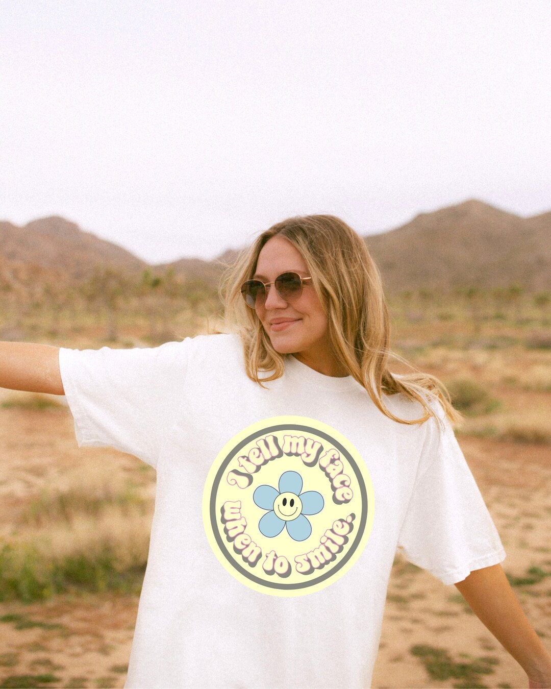 I Tell My Face When to Smile 90s Style T-shirt Comfort Colors - Etsy