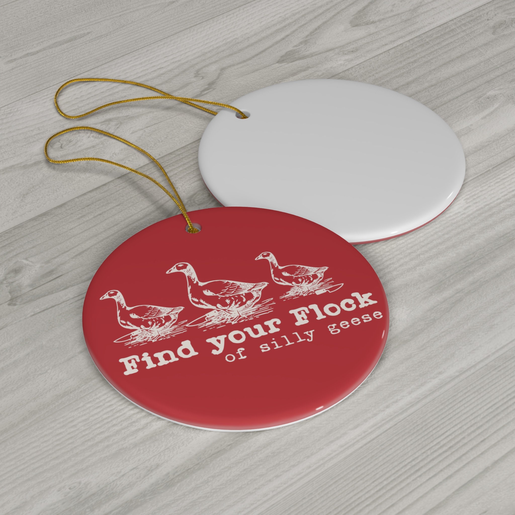 Find Your Flock of Silly Geese, Subtle Anarchist Tree Ornament, Murder ...
