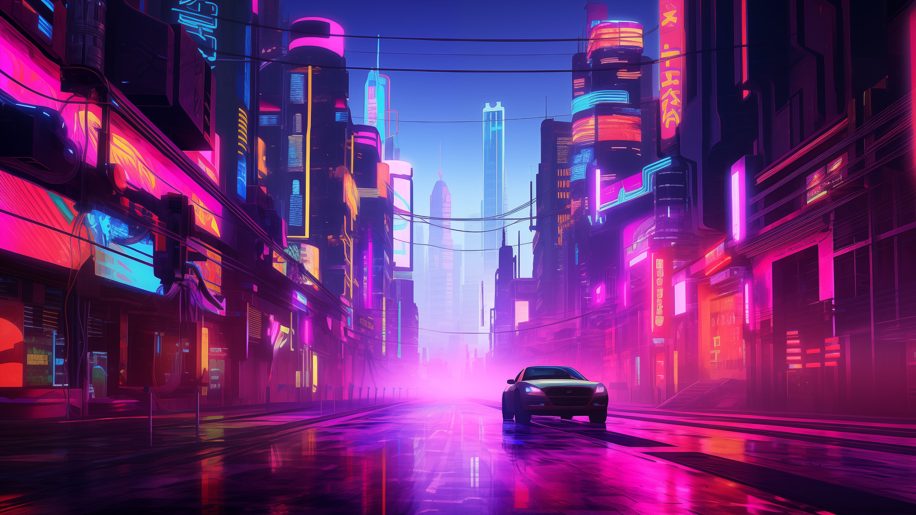 7 Neon Worlds Desktop Wallpapers - 4k Resolution - Etsy