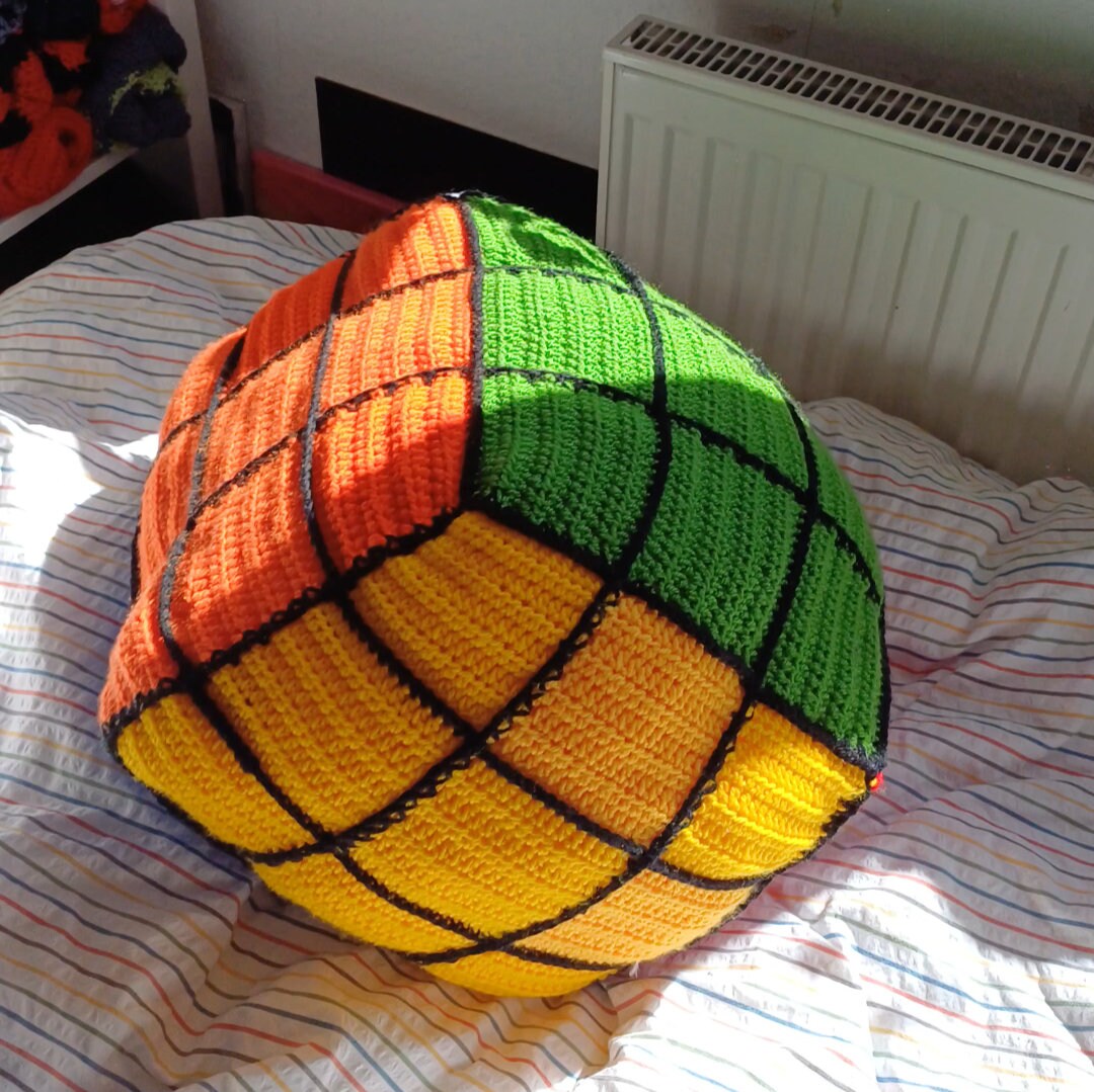 The Cube Pillow Crochet Pattern - Etsy