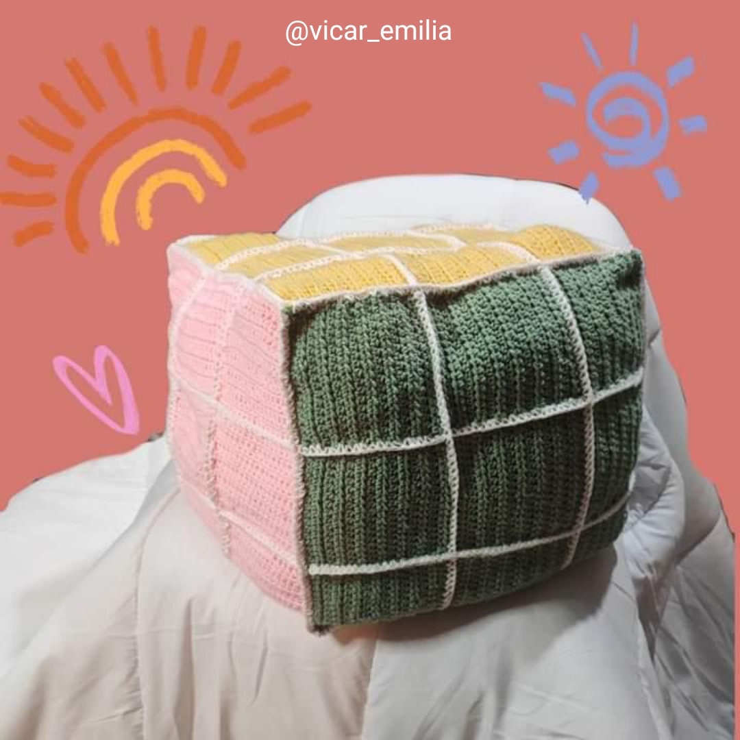 The Cube Pillow Crochet Pattern - Etsy