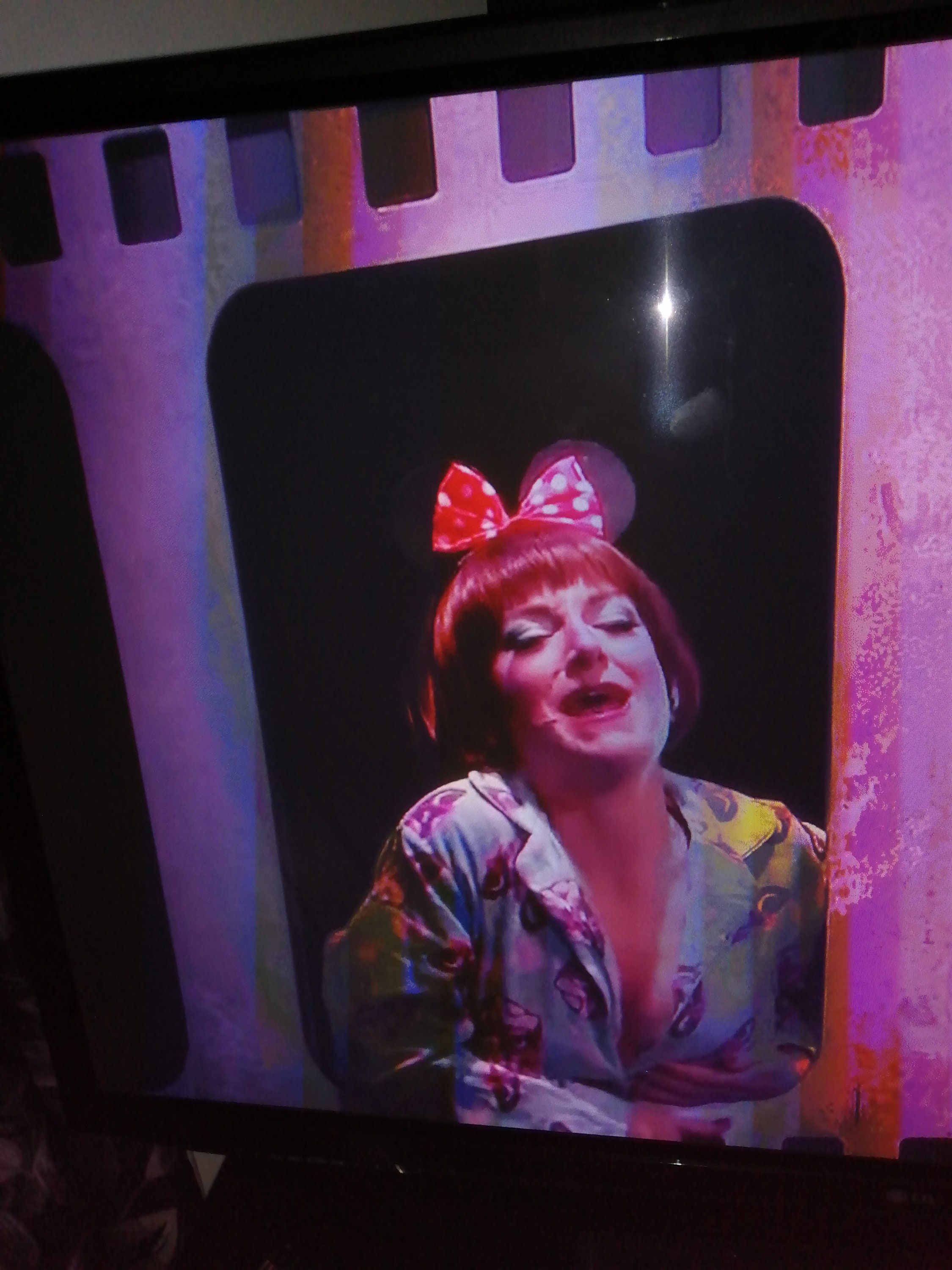 Rocky Horror Columbia Sequin Minnie Mouse Ears With Bow on Headband ...