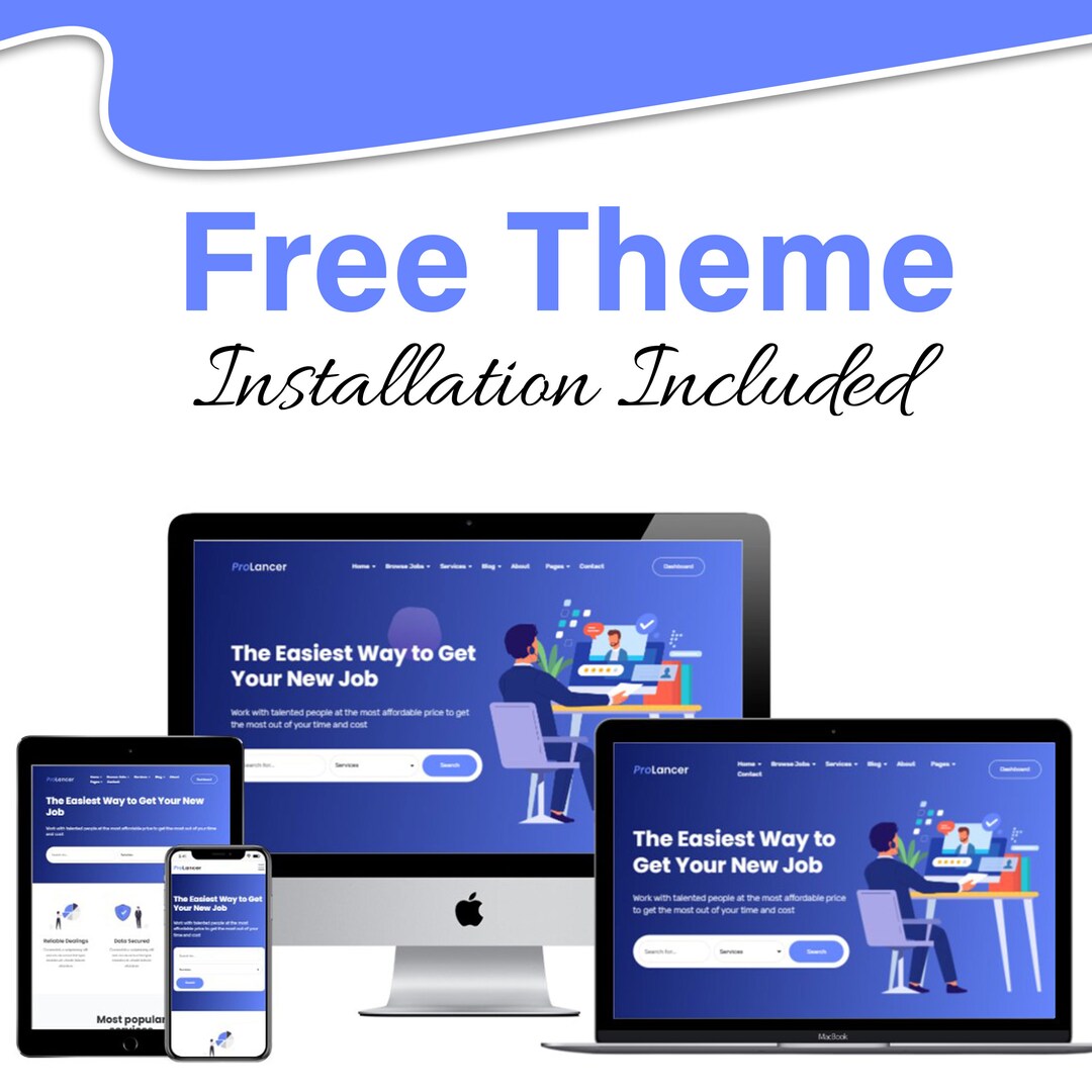 Freelance Wordpress Theme Freelance Website Template - Etsy
