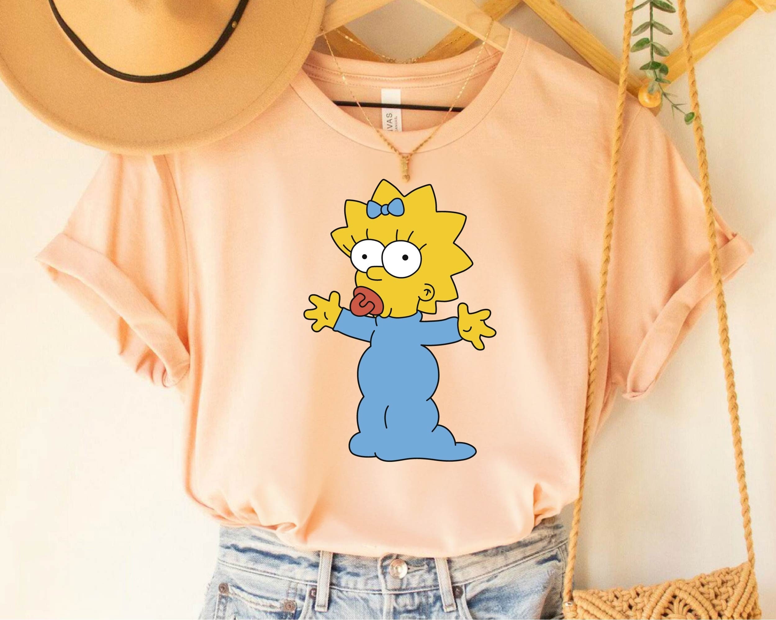 Maggie Simpson Tshirt, Simpsons Family Tshirt, Cartoon Tee, Simpsons ...