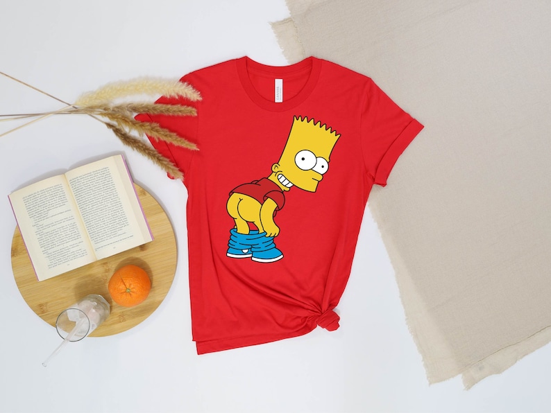 Bart Simpsons Butt Tshirt the Simpsons Shirt Unisex Shirt - Etsy